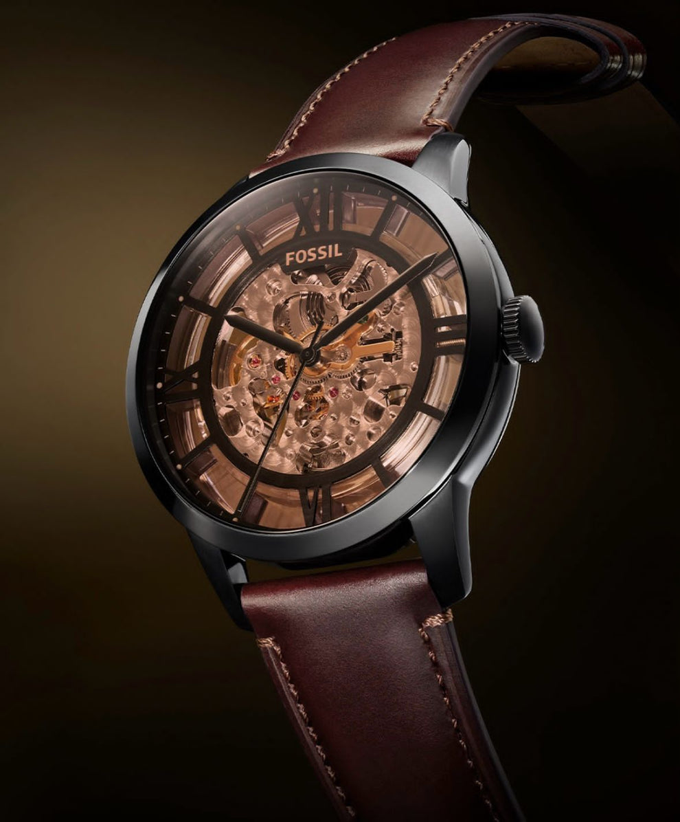 Fossil Townsman Skeleton Dial | Vintage Rose Gold Edition – Watch Zone